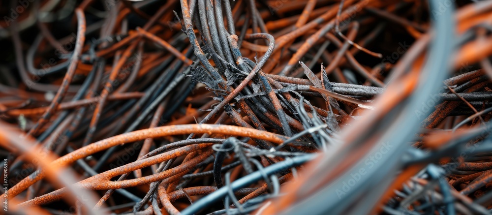 Recycling black and white copper wire scrap includes non-ferrous metals ...