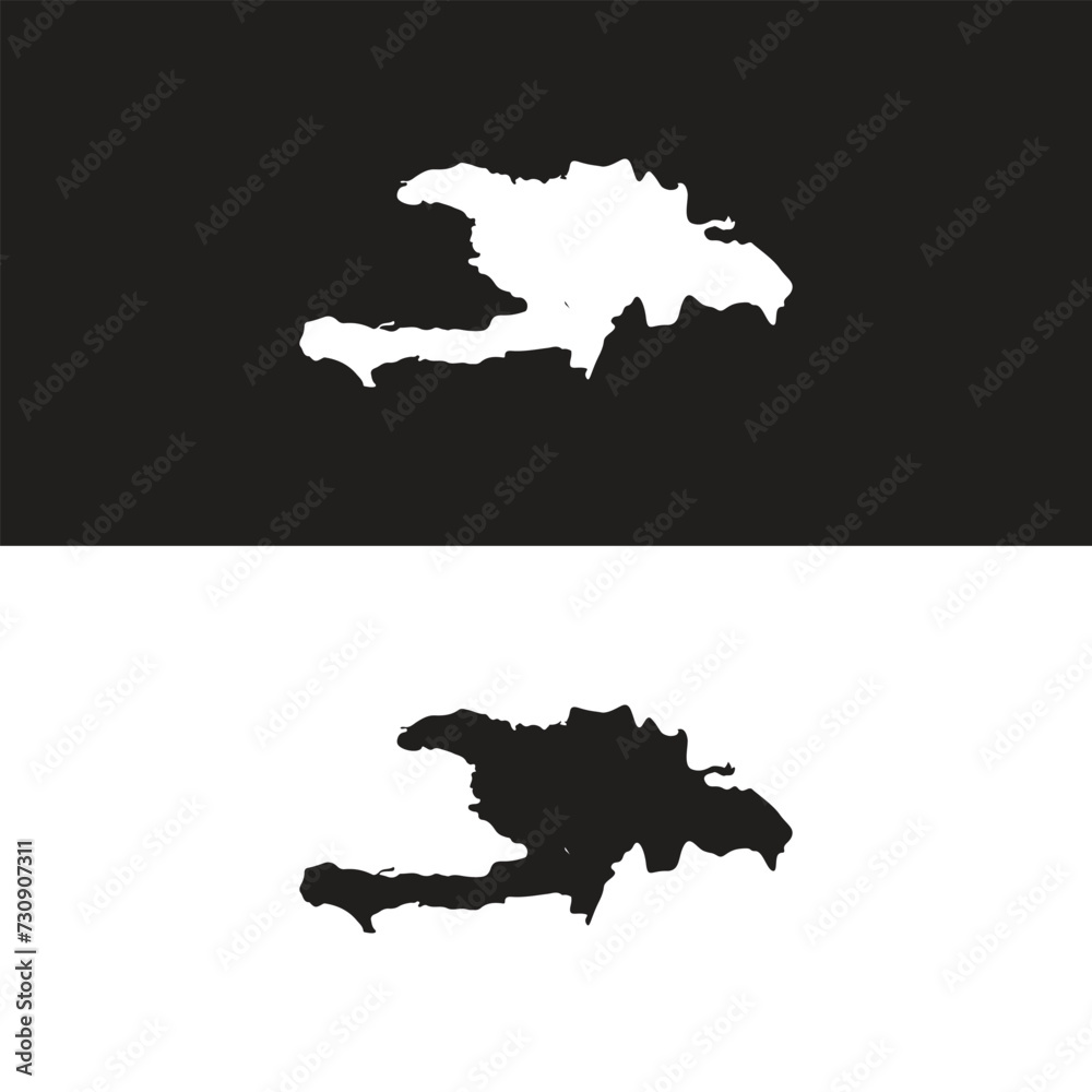 Hispaniola political map, also San Domingo. Haiti and Dominican ...