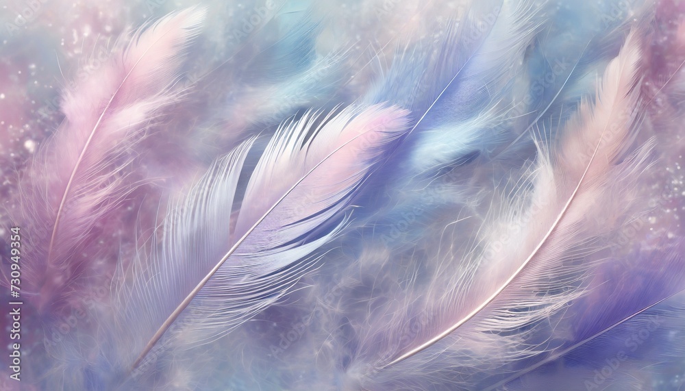 beautiful purple pink blue delicate fluffy feather background random ...