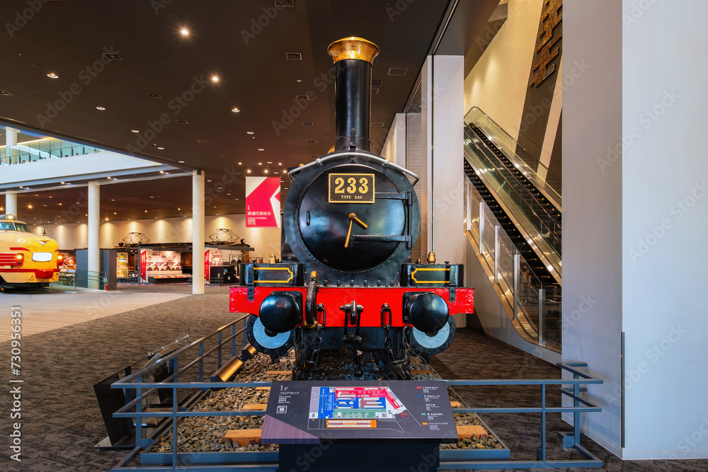 Kyoto, Japan - April 8 2023: Kyoto Railway Museum opened in 2016 ...