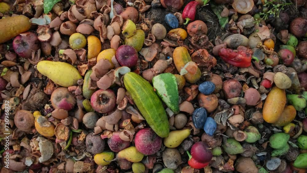 Compost pit. Food Waste. Compostable food scraps. Composting. Bio-waste ...