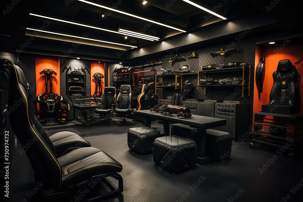 The eSports room is equipped with modern comfortable chairs and ...