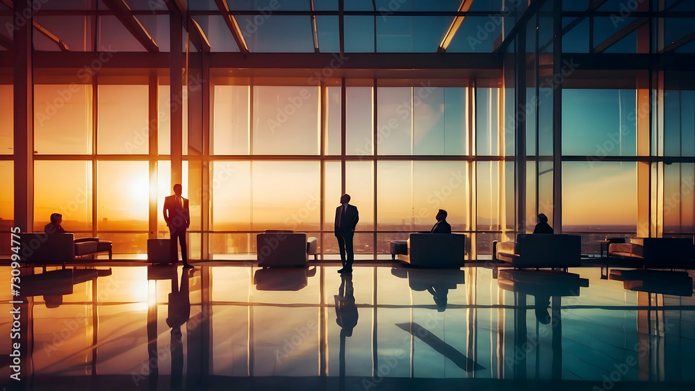 Serenity meets urban hustle: Sunset ambiance at the lake, city, and ...