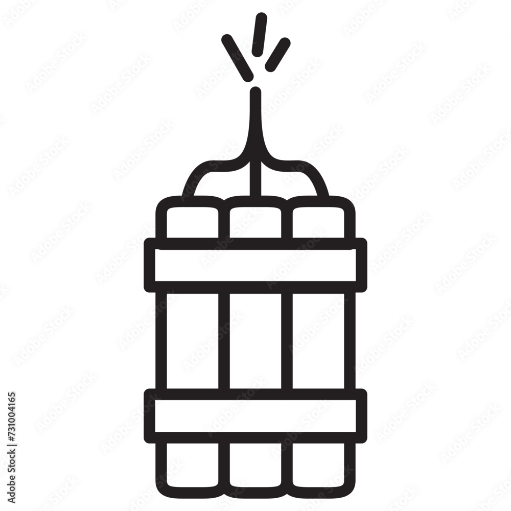 Detonate dynamite bomb stick. Dynamite stick cartridge with spark ...