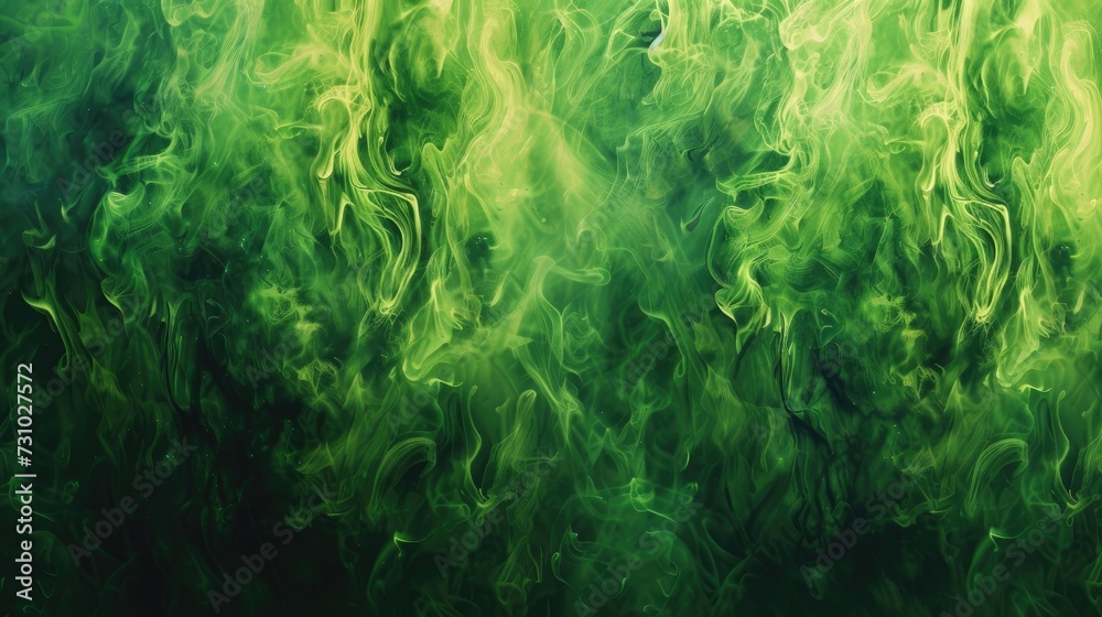 Green fire painted texture, abstract green fire and smoke background ...