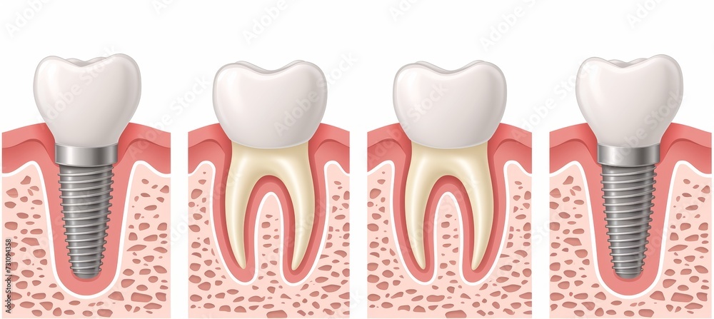 In depth step by step visual guide for tooth implant procedure with ...