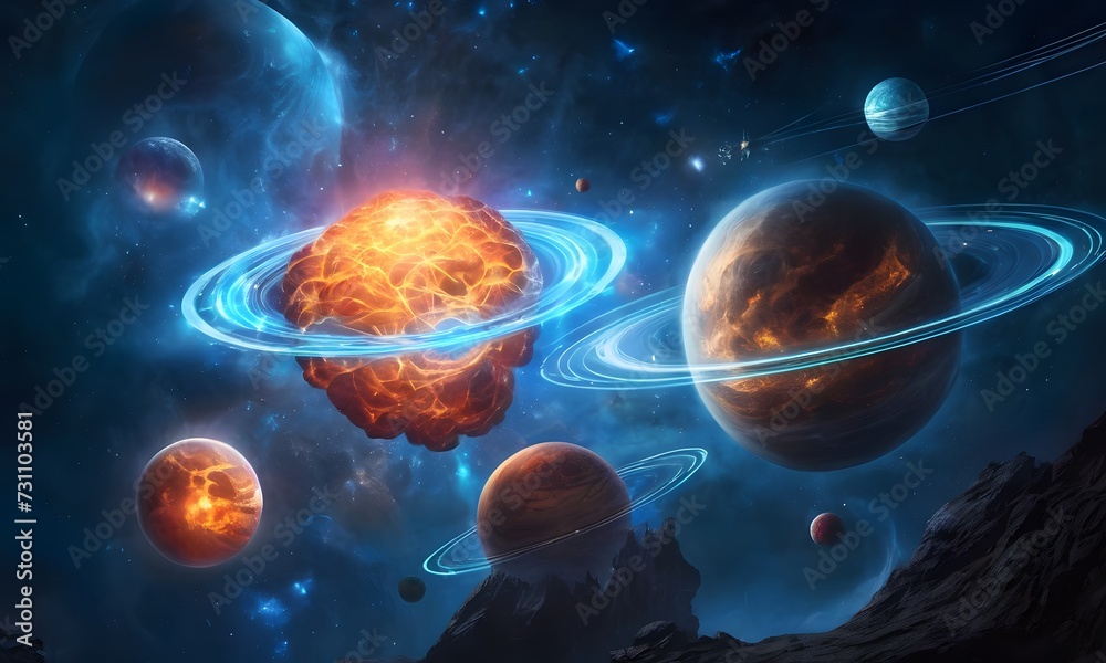 Cosmic Mind Illuminating the Universe reveals a brain amidst celestial ...