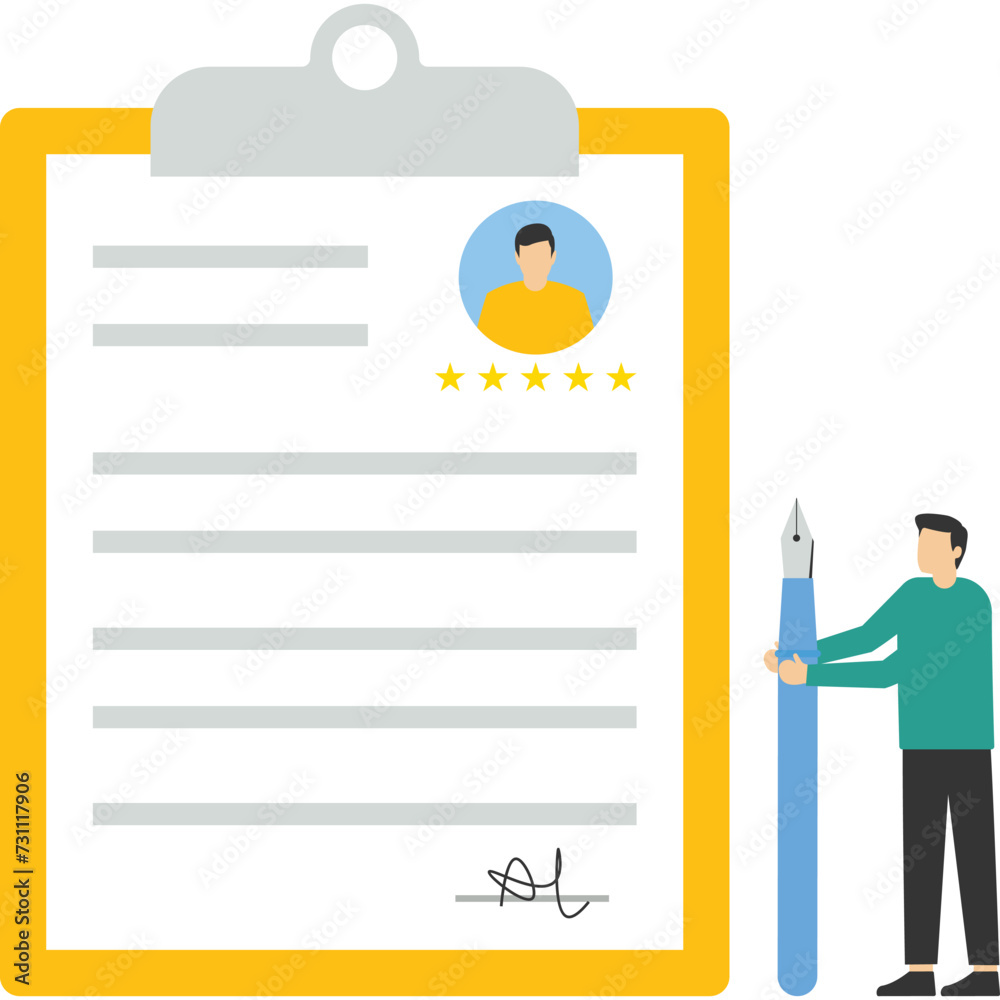 job application form. people choose a resume for a job. medical opinion ...