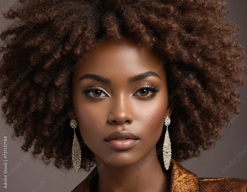 Cocoa Chic: High-End Fashion Portrait of a Stunning African American ...
