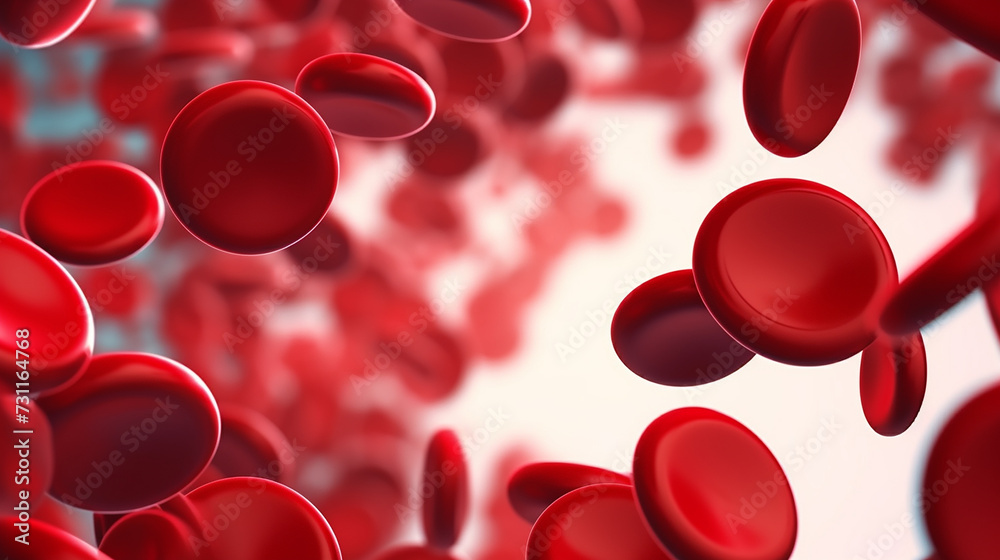 Artificial red blood cells. Model of red blood cell. Lab-grown ...