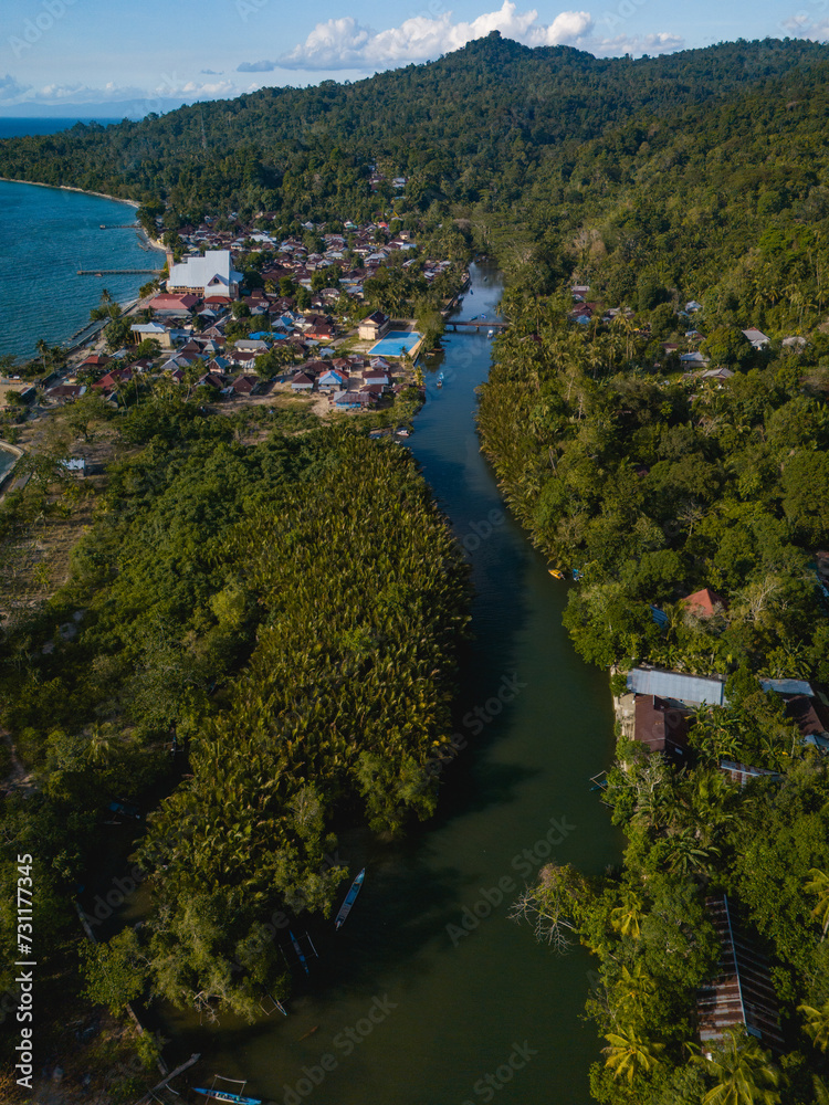 Haruku Village in Haruku Island, Central Maluku, Indonesia Stock Photo ...