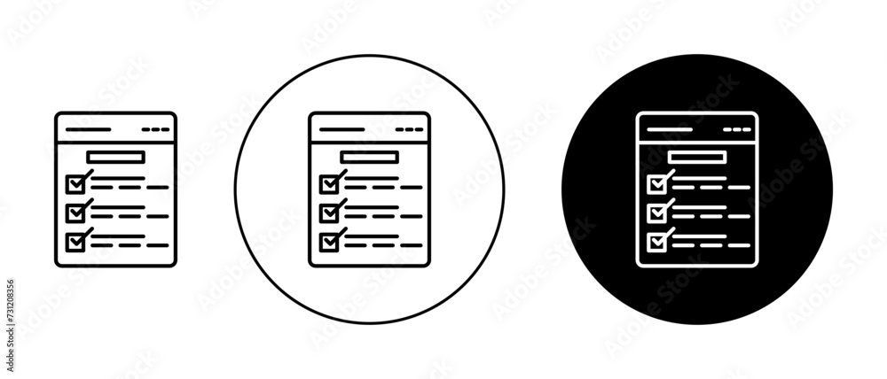 Online Exam Test Vector Illustration Set. Digital Learning Assessment ...