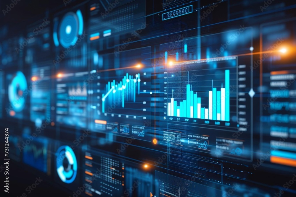 Management system concept visualizing the integration of report metrics ...