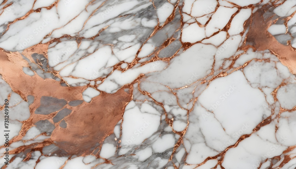 White, grey and copper marble texture background, reticular pattern ...