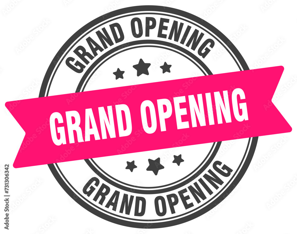 grand opening stamp. grand opening label on transparent background ...