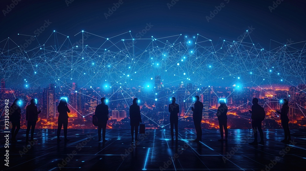 Communication technology , smart connection IOT and people network ...