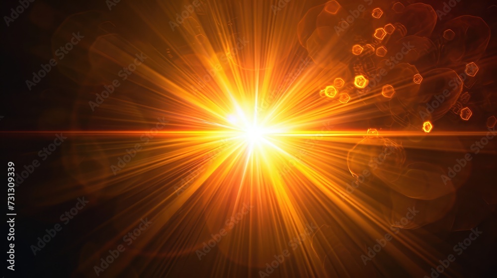 Sun Light Overlay. Sun rays overlay. Sun rays light isolated on black ...