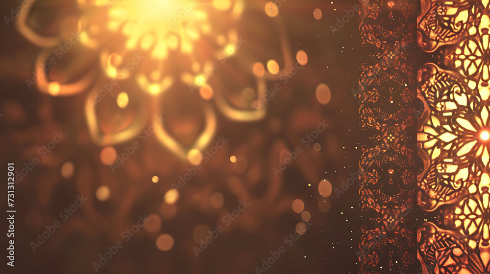Islamic background, Traditional lantern light lamp Islamic Decoration ...