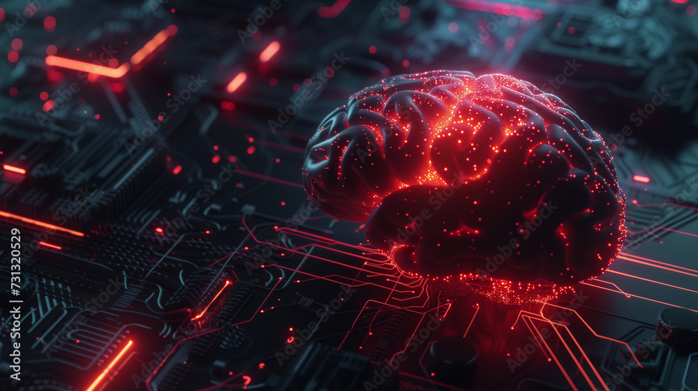 Digital Synapses The Art Of Ai Neural Networks In Photorealistic Imagery Stock Illustration