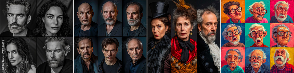 dramatic character. Uses theatrical techniques to bring fictional ...