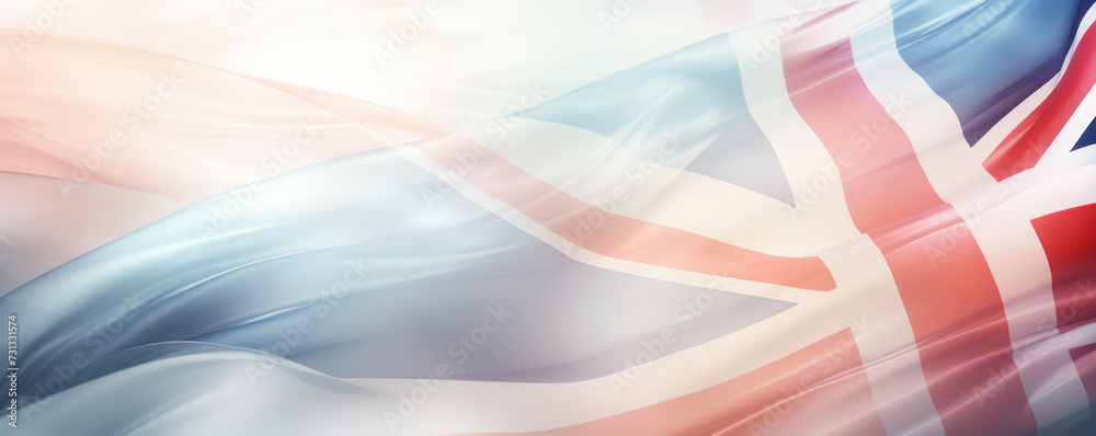 flying and waving fabric in the colors of the national flag of great ...