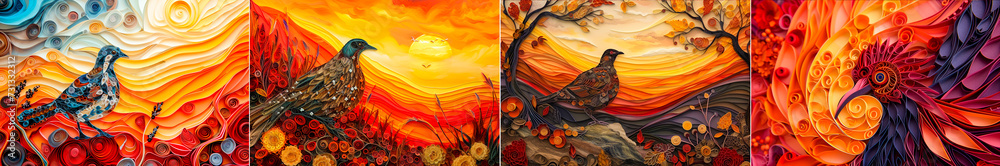 Create stunning works of art using crepe paper. Explore warm and ...