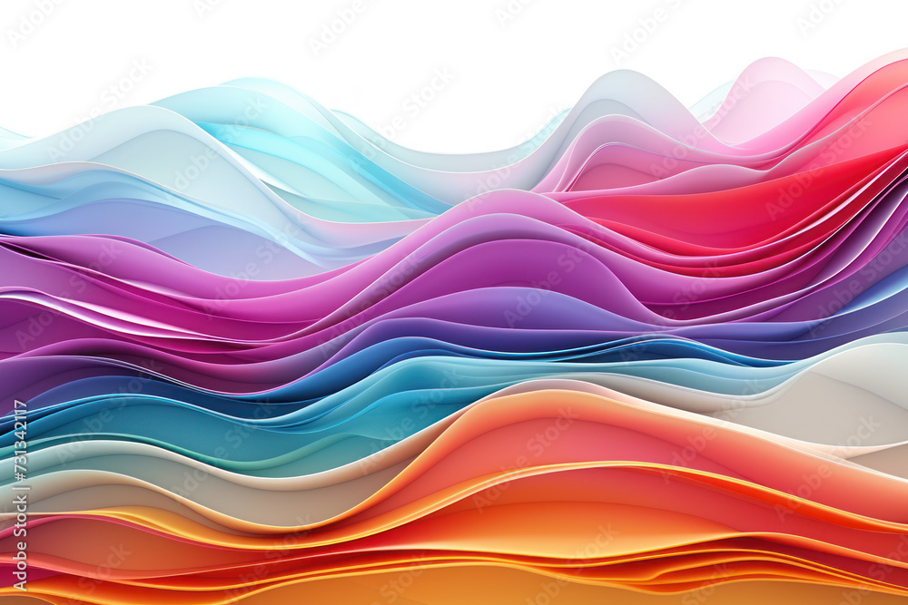Colorful abstraction from waves of all colors of rainbow. Abstract ...