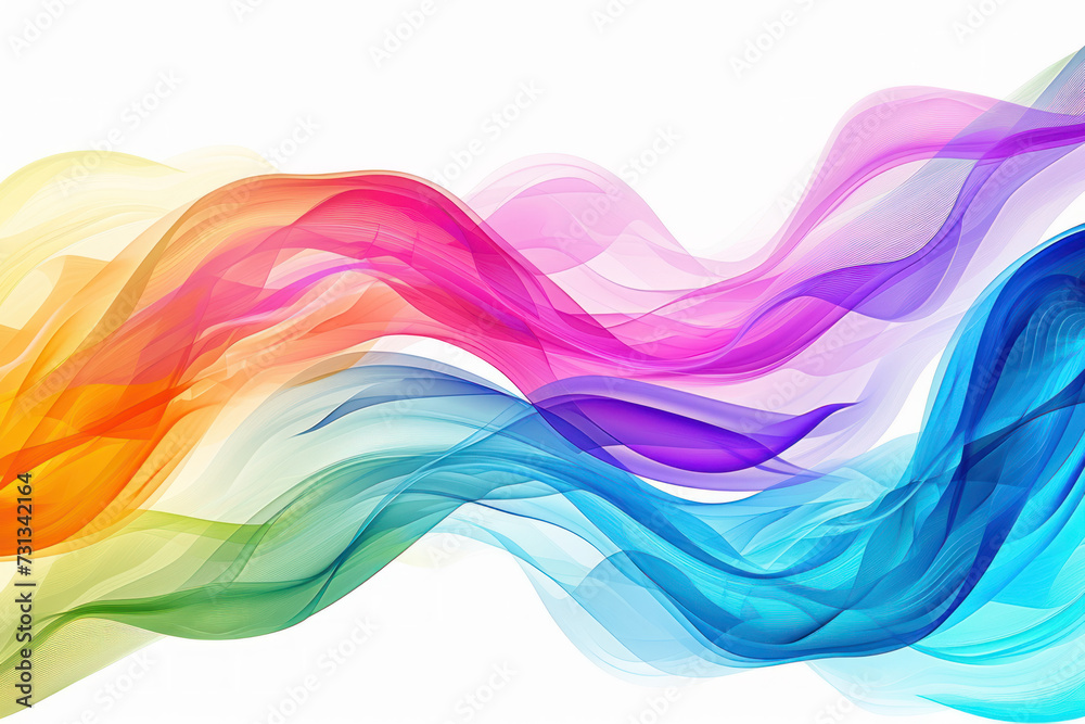Colorful abstraction from waves of all colors of rainbow. Abstract ...