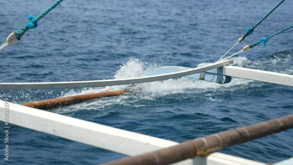 A watercraft canoe designed by naval architecture, is floating on a ...