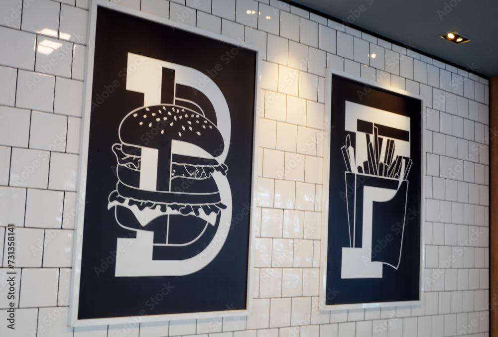 Bangkok, Thailand - February 14, 2024: McDonald's advertising billboard ...