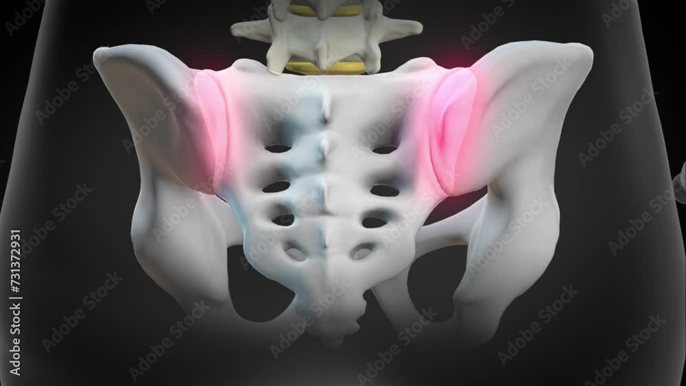 Inflammation of sacroiliac joints, called Sacroiliitis, causing pain in ...
