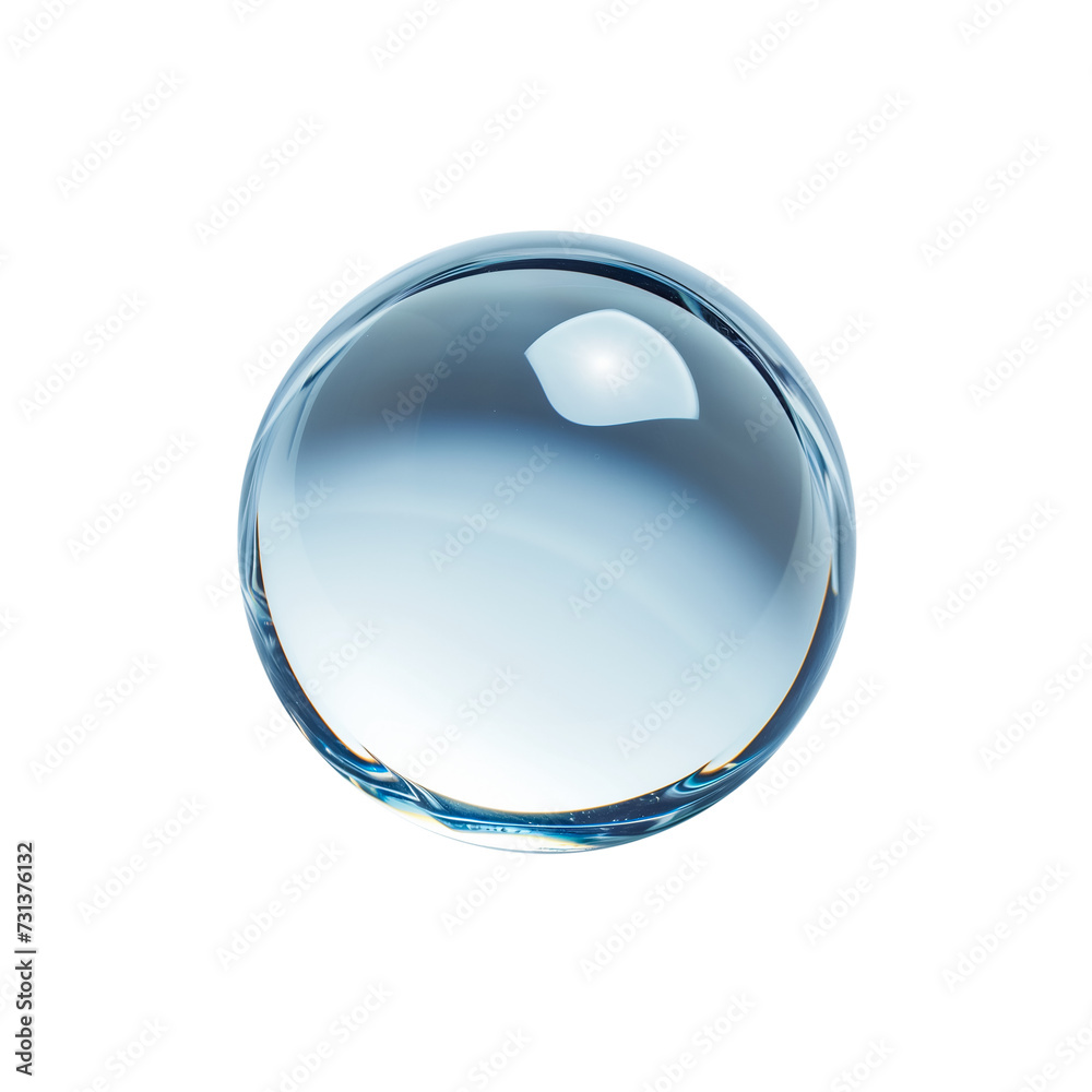 Round drop of clean water isolated on transparent background. PNG file ...