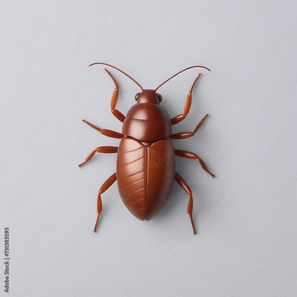 Cockroach 3D sticker vector Emoji icon illustration, funny little ...