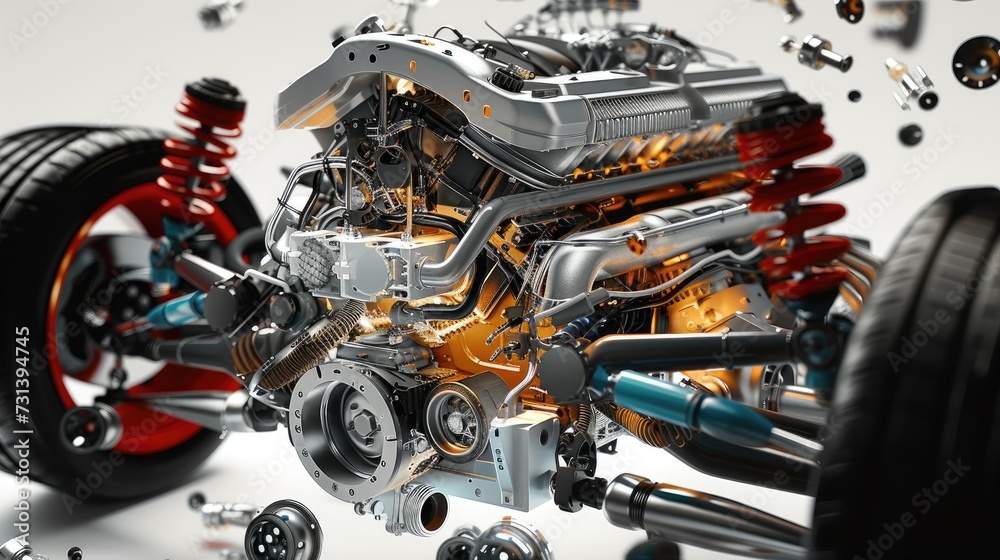 Fantasy Meticulous auto engine disassembly: a comprehensive visual ...