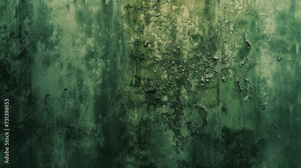 Zoomed-in view of a mold-infested wall, detailing the green and black ...