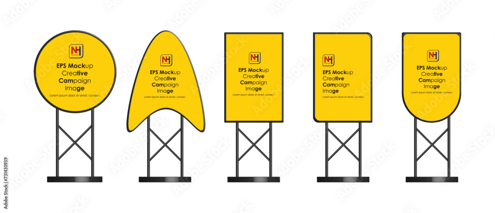 Mockup Direction signs. mockup road signs and realistic. City ...