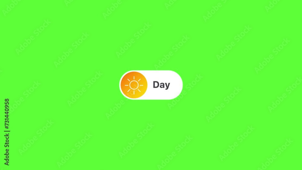 4K motion graphics animation of day switch to the night mode on chroma ...