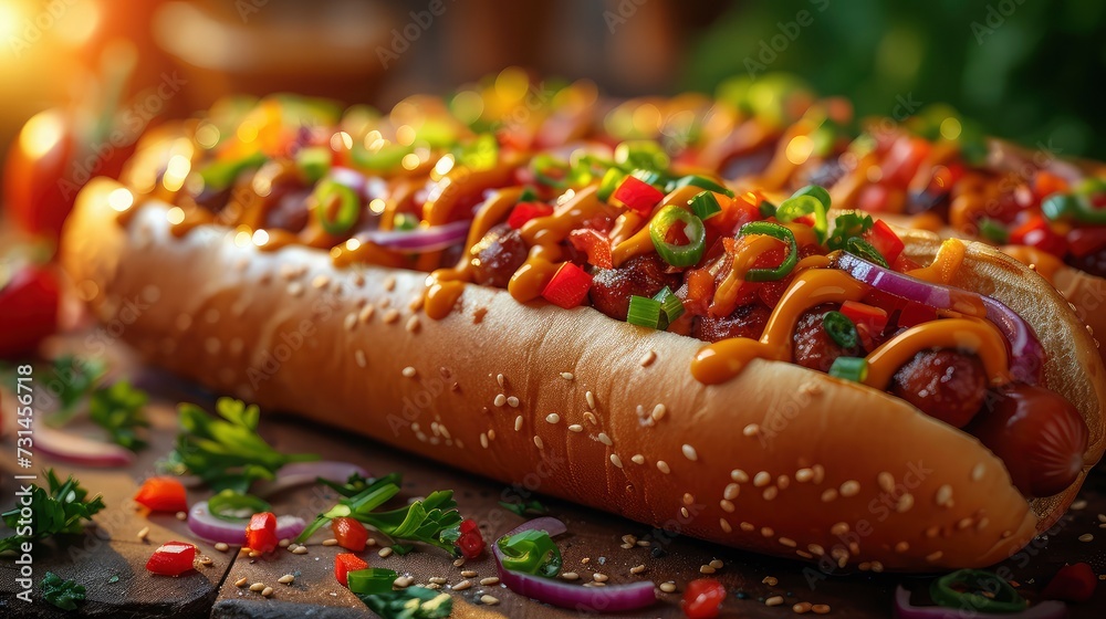 Sensational Hot Dog Showcase: A Visual Feast Stock Photo | Adobe Stock