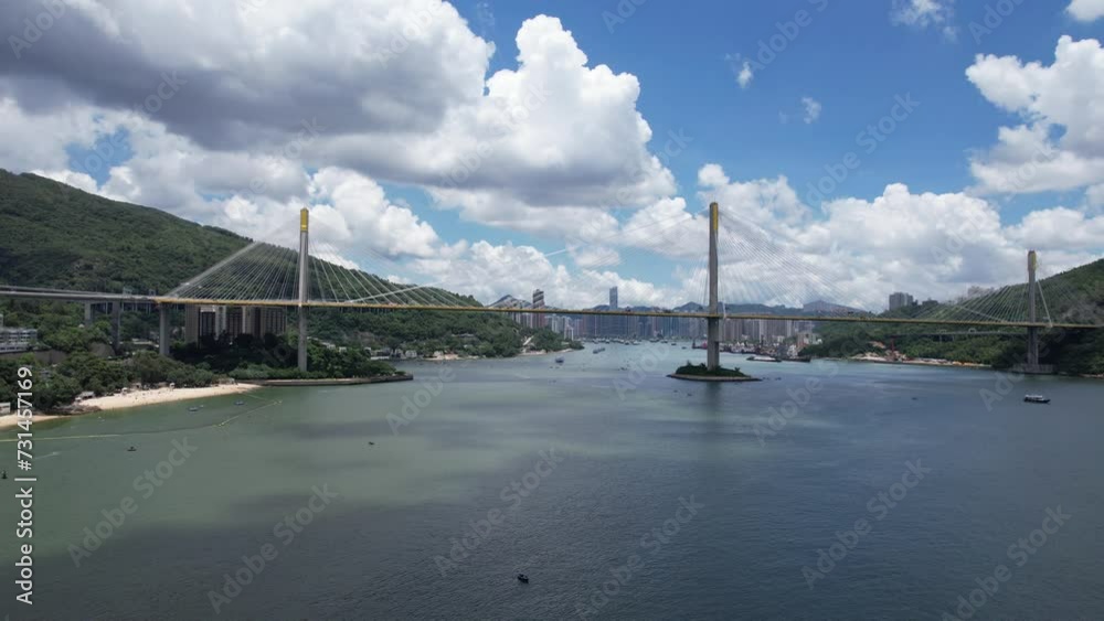 Ting Kau Bridge is the world's first three-tower cable-stayed bridge ...