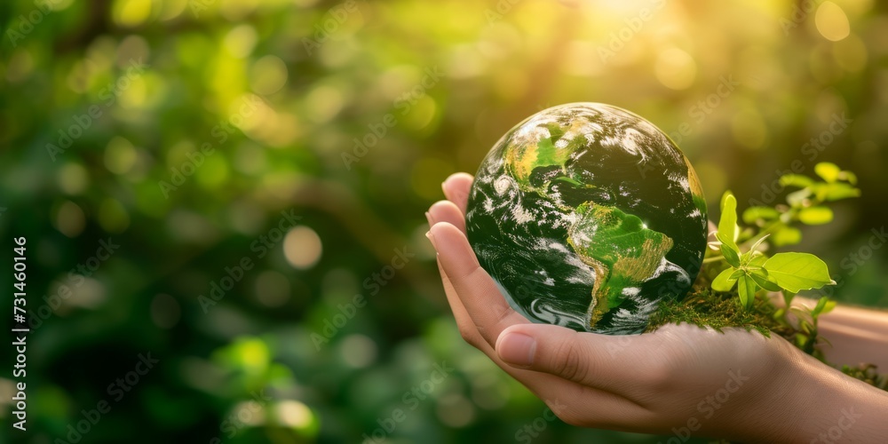 The climate action with visuals that depict efforts to mitigate climate ...