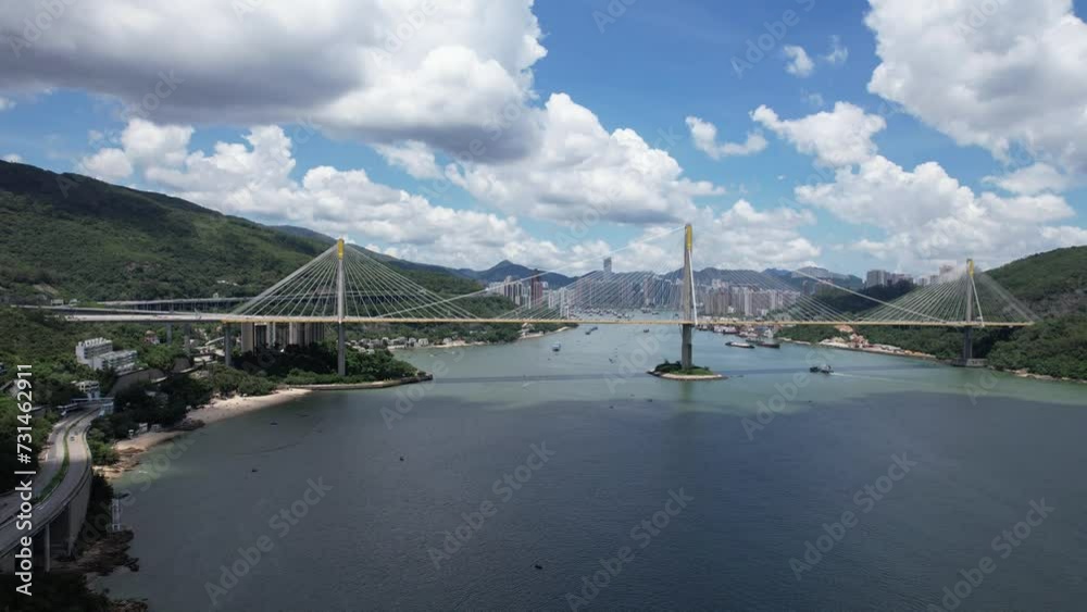Ting Kau Bridge is the world's first three-tower cable-stayed bridge ...