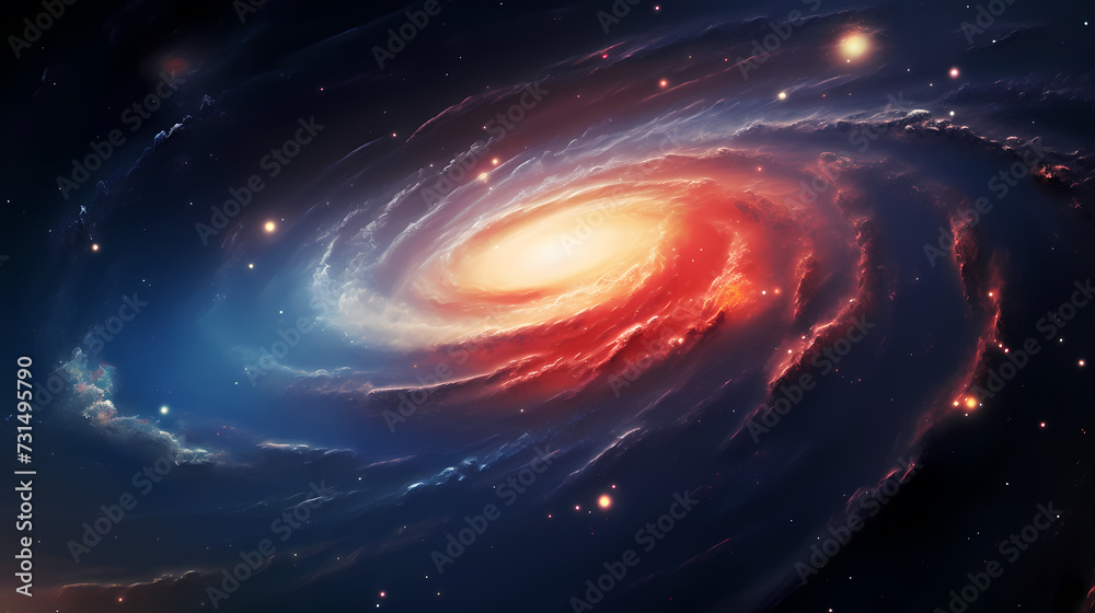 Star system background in the sky, 3D collection of stars in the ...