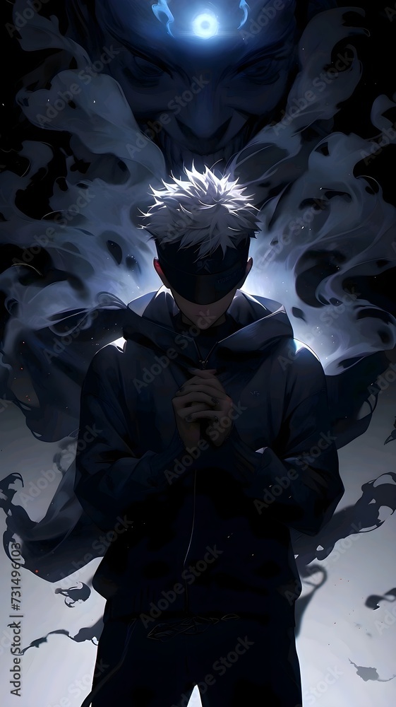 Stock-illustrationen gojo satoru, jujutsu kaisen, best anime, japanese ...