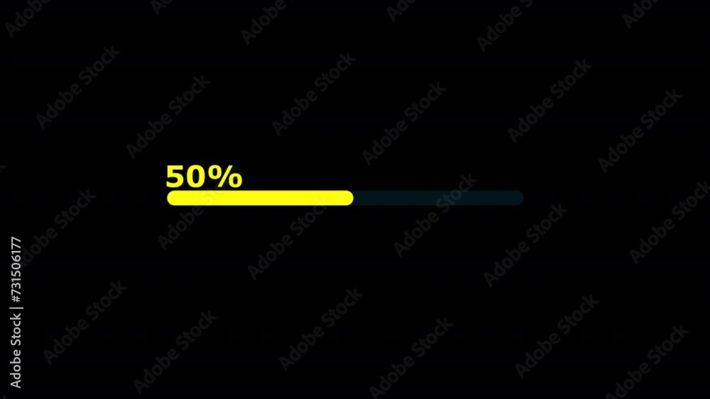 Loading bar progress bar animation Infographics 100 Percentage bar ...
