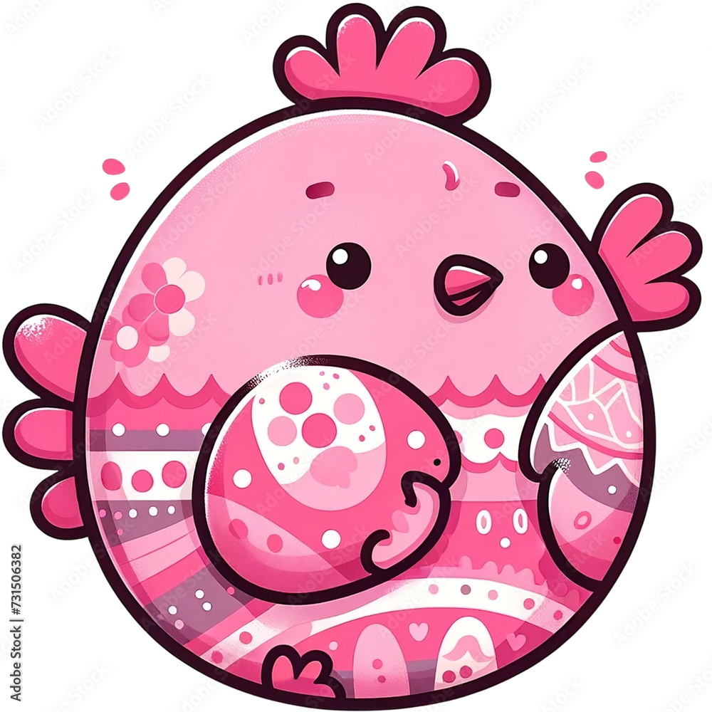 Pink easter eggs Cute,Watercolor clipart bundle, Collection Clipart ...