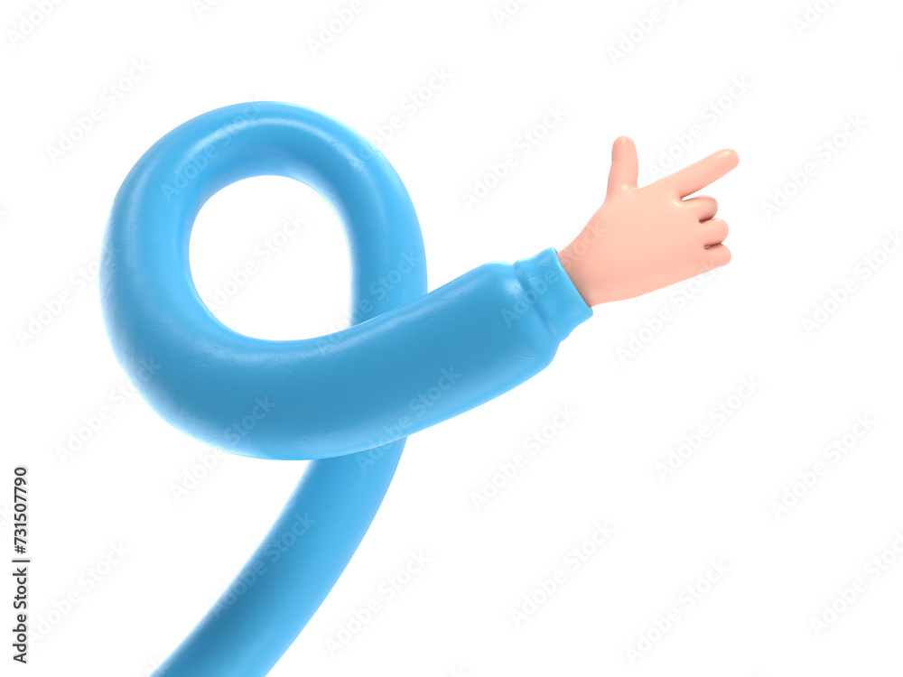 Transparent Backgrounds Mock-up. Cartoon character hand pointing ...