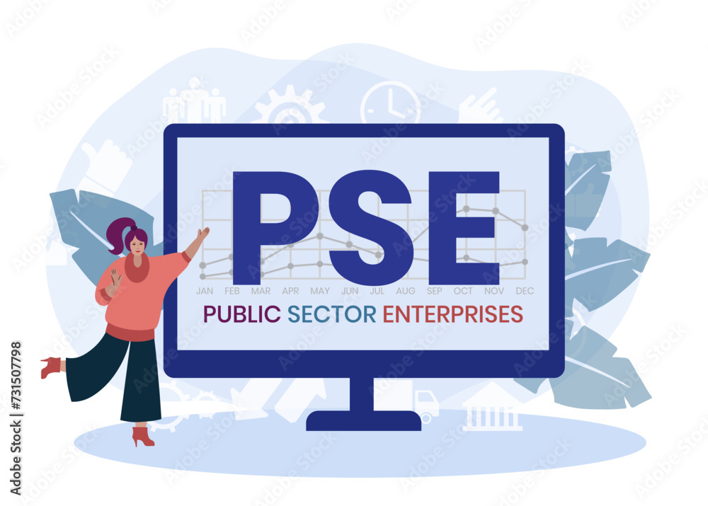PSE - PUBLIC SECTOR ENTERPRISES. acronym business concept. vector ...
