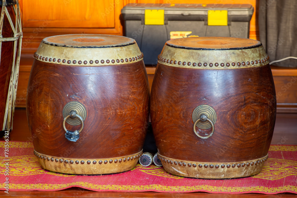 Thai traditional drum,Drums in Thai musical instruments band that made ...