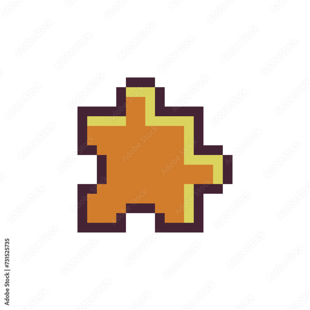 Vetor de Puzzle piece emoji, pixel art style design for web, sticker ...