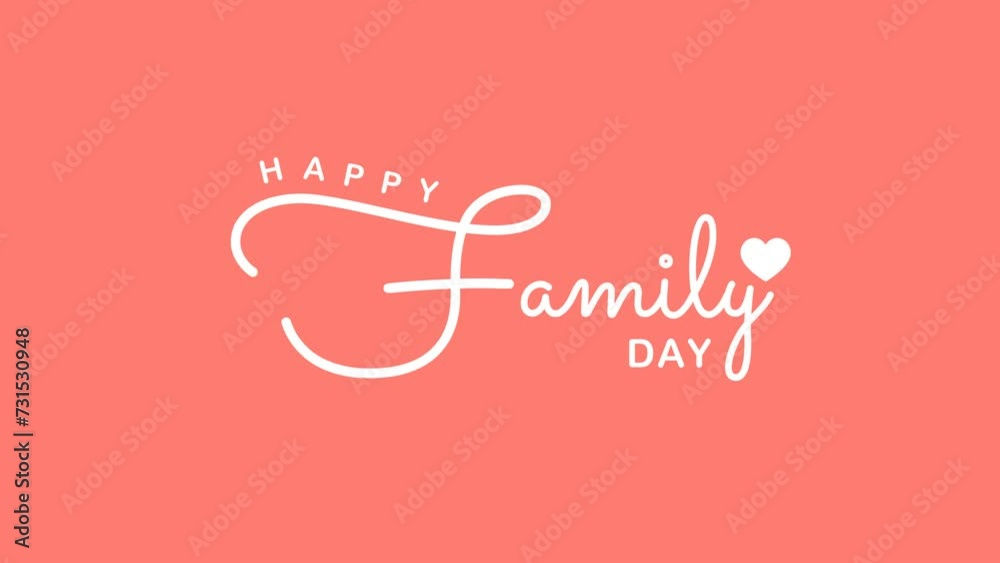 Happy Family Day Text Animation. Great for Happy Family Day ...